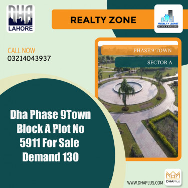 8 Marla Residential Plot for Sale in Sector A - Phase 9 Town, Lahore ...